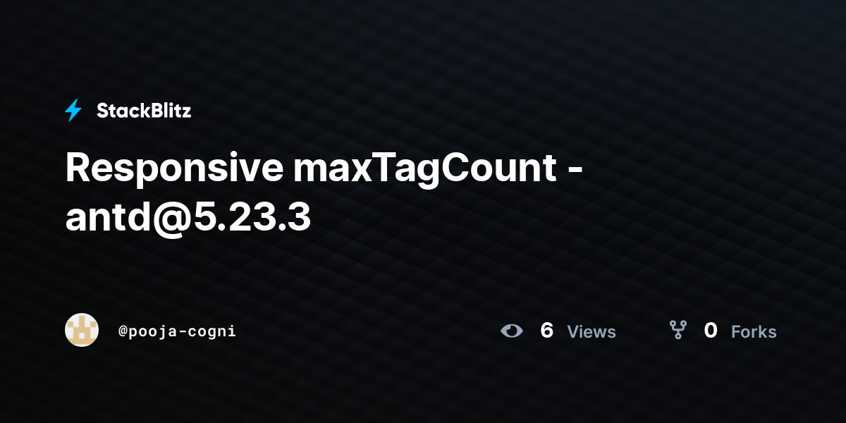 Responsive maxTagCount - antd@5.23.3 - StackBlitz