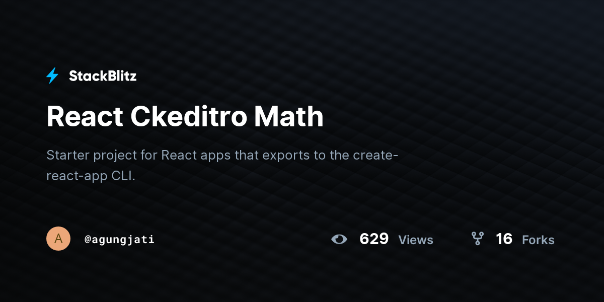 React Ckeditro Math - StackBlitz