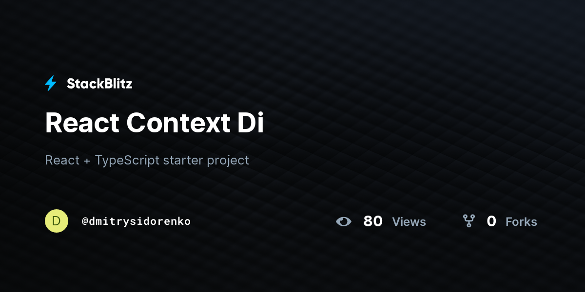 React Context Di Stackblitz 7834