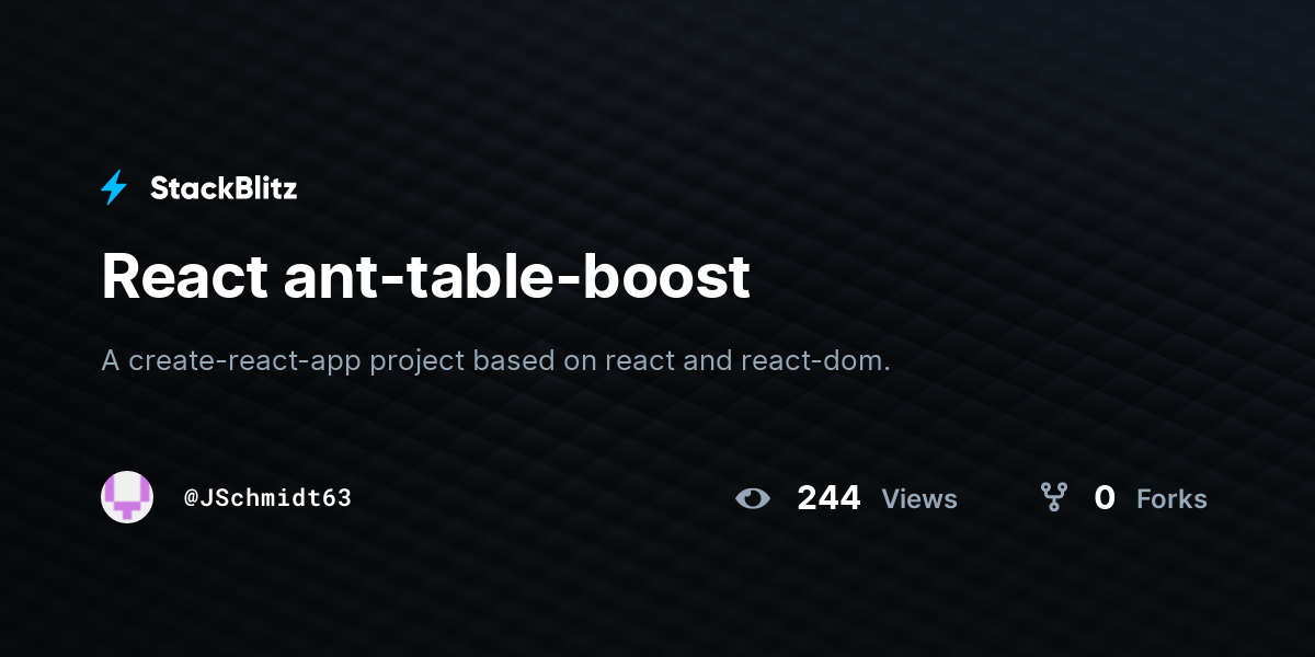 React ant-table-boost - StackBlitz