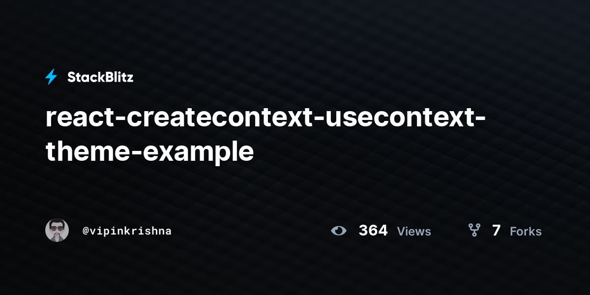 react-createcontext-usecontext-theme-example - StackBlitz