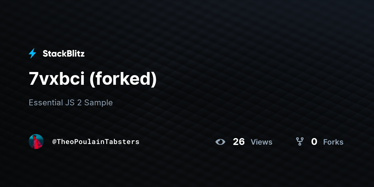 7vxbci Forked Stackblitz