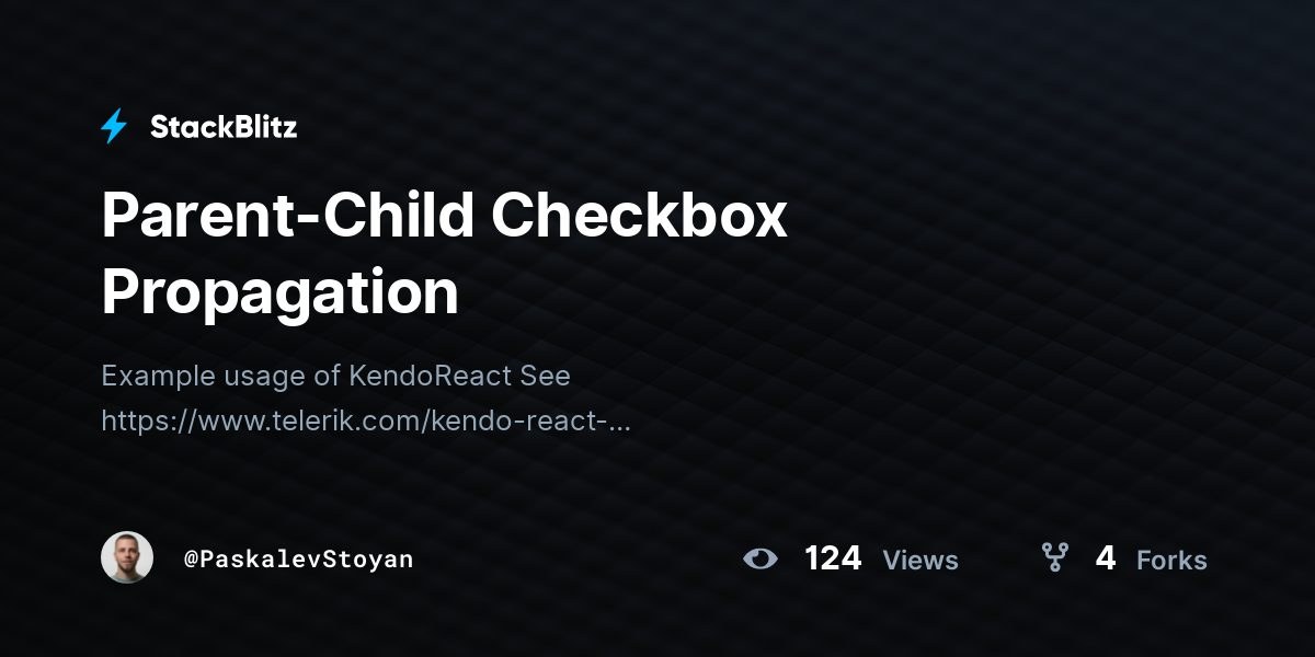 Parent-Child Checkbox Propagation - StackBlitz