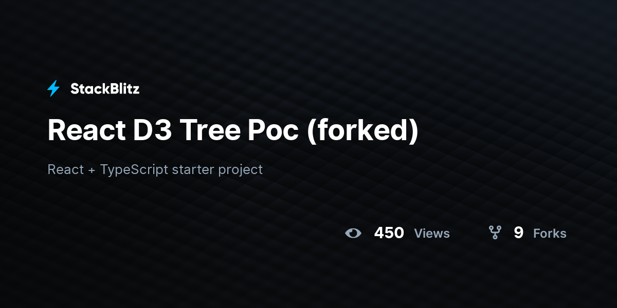 React D3 Tree Poc (forked) - StackBlitz