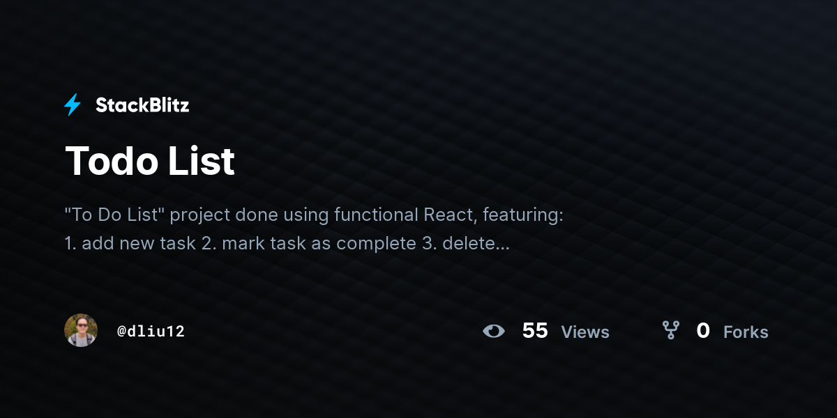 Todo List - StackBlitz