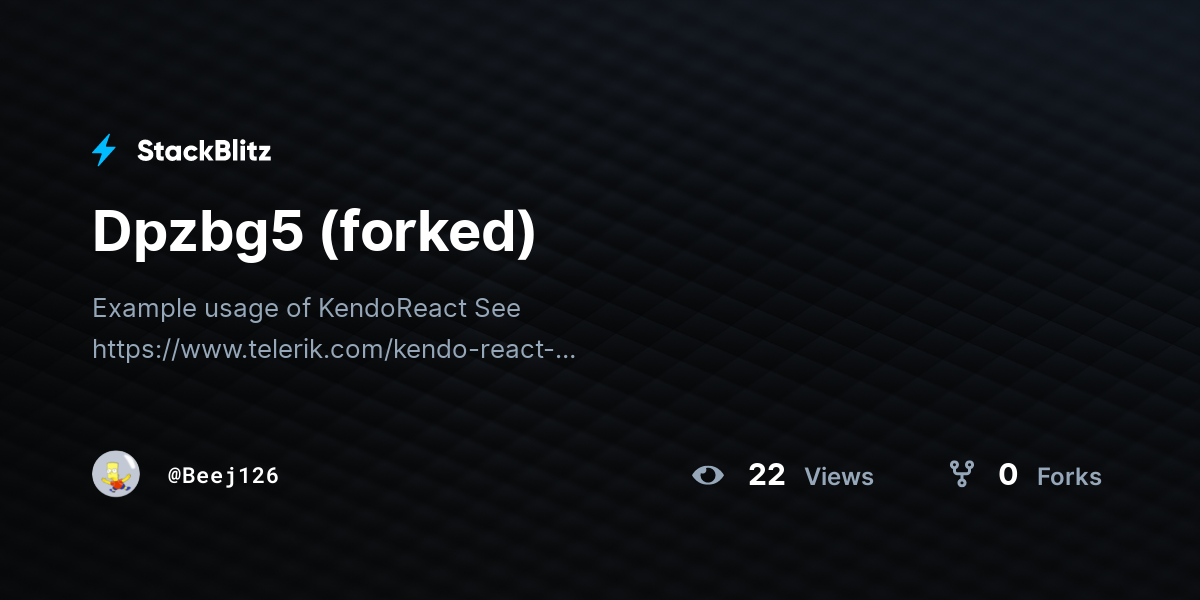 Dpzbg5 (forked) - StackBlitz