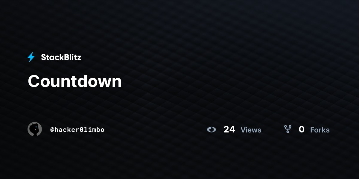 Countdown - StackBlitz