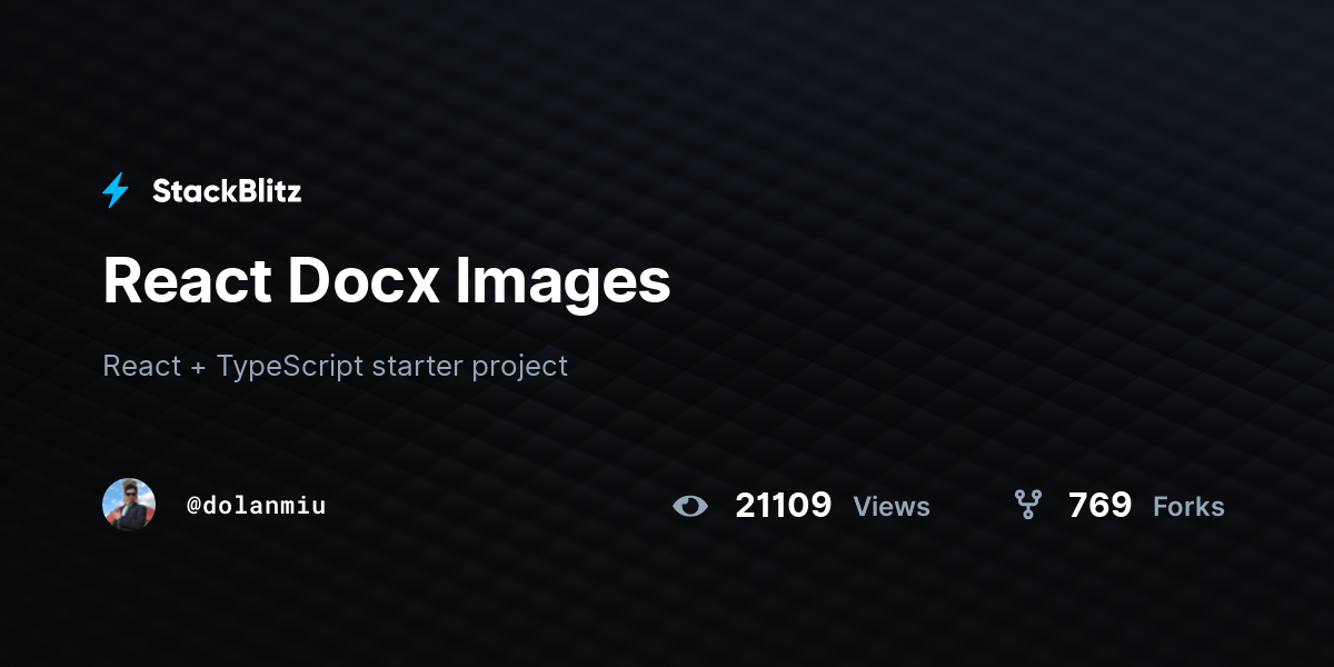 React Docx Images - StackBlitz