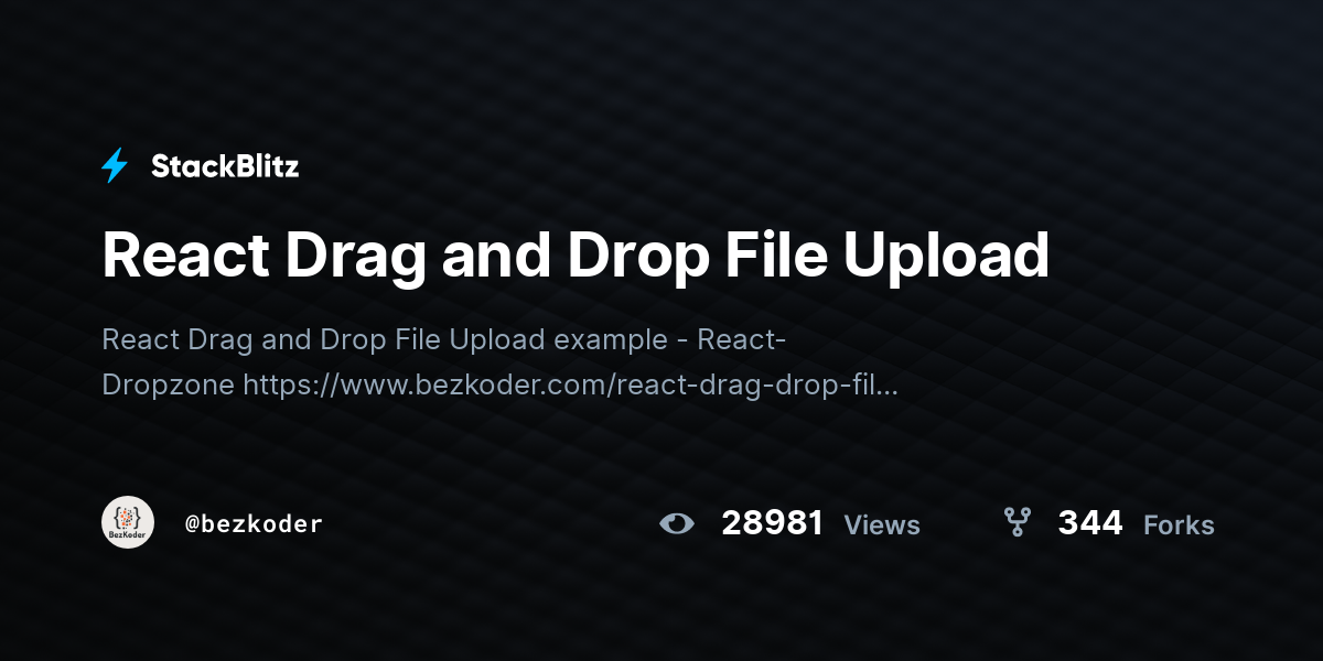 React Drag and Drop File Upload - StackBlitz