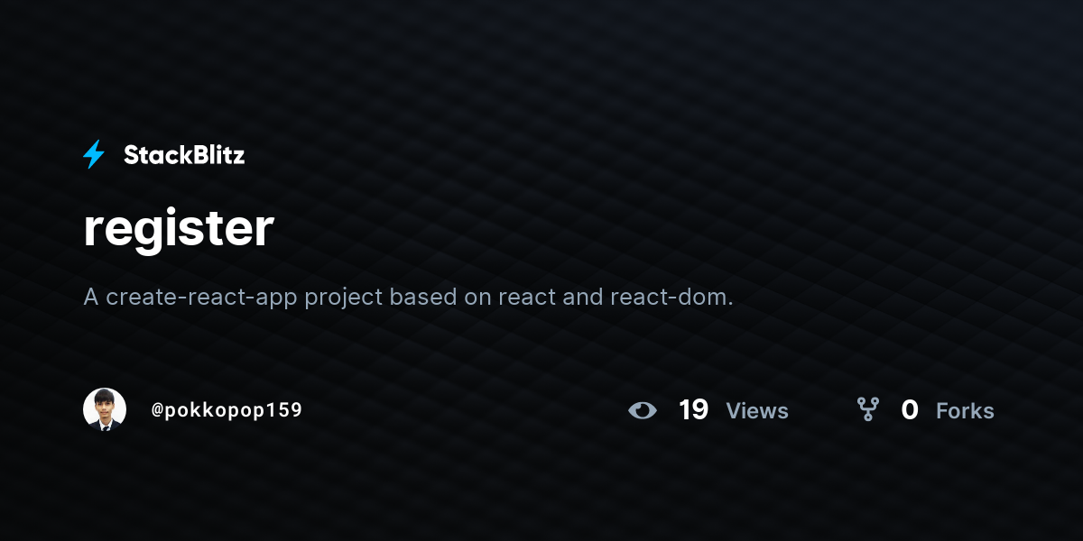 register - StackBlitz