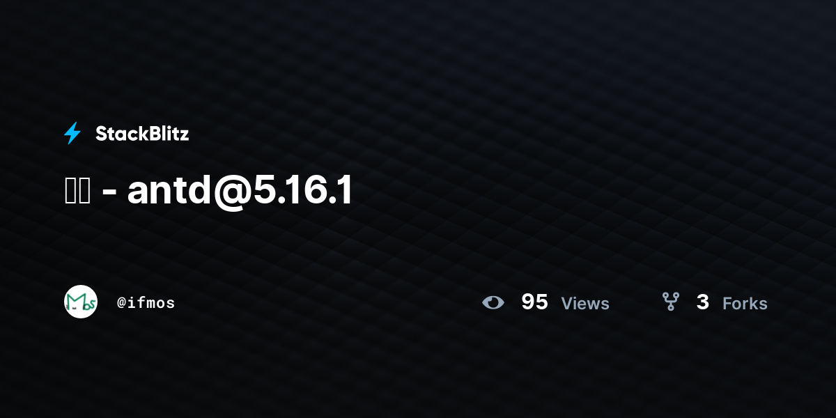主题 - antd@5.16.1 - StackBlitz