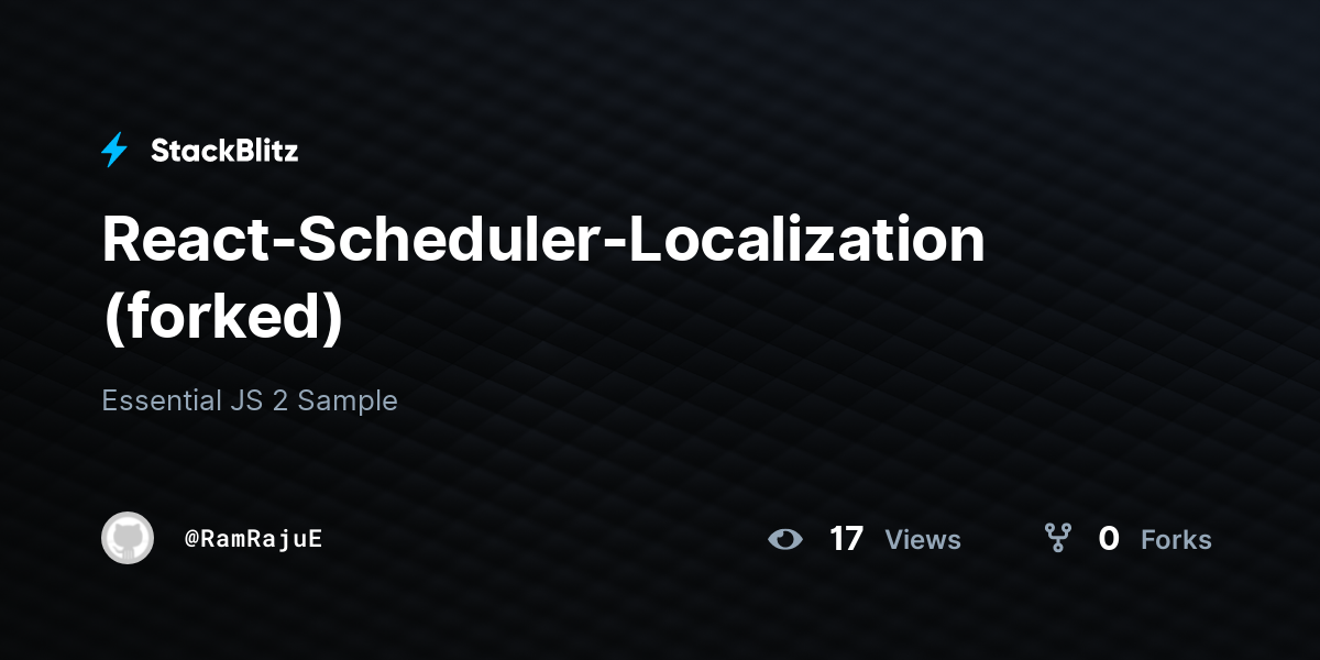 React-Scheduler-Localization (forked) - StackBlitz React-Scheduler-Localization (forked) - StackBlitz