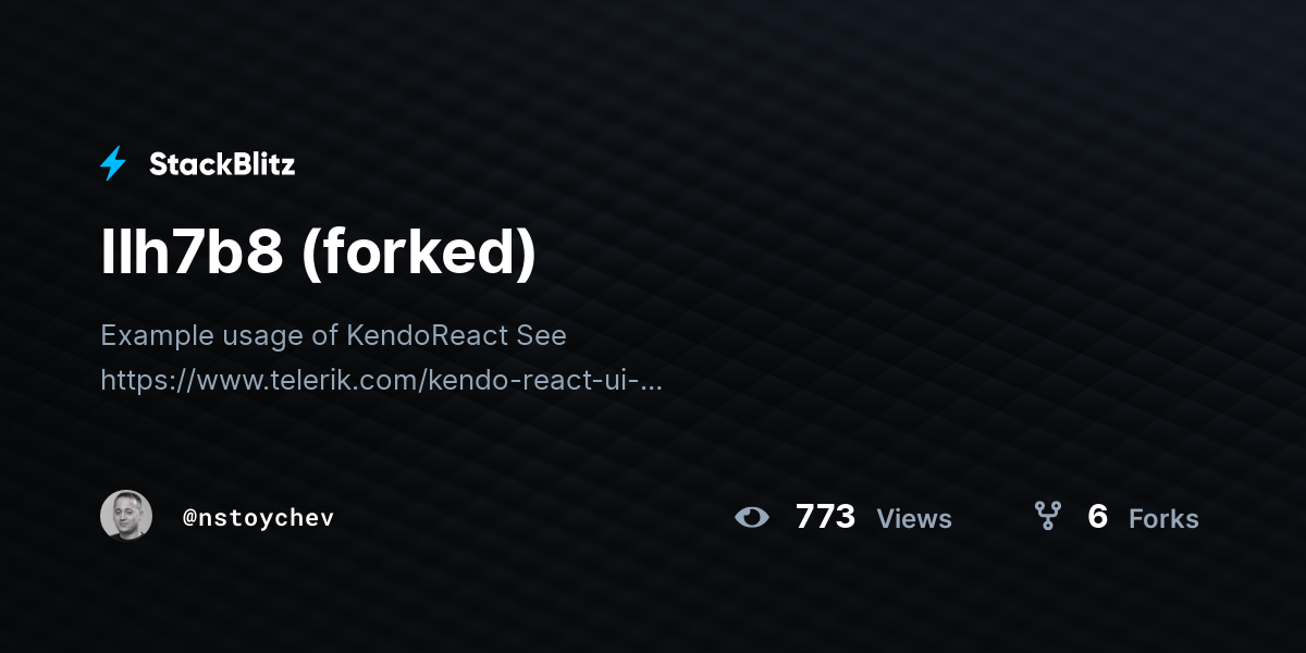 Ilh7b8 (forked) - StackBlitz