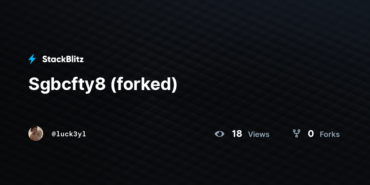 Sgbcfty8 (forked) - StackBlitz