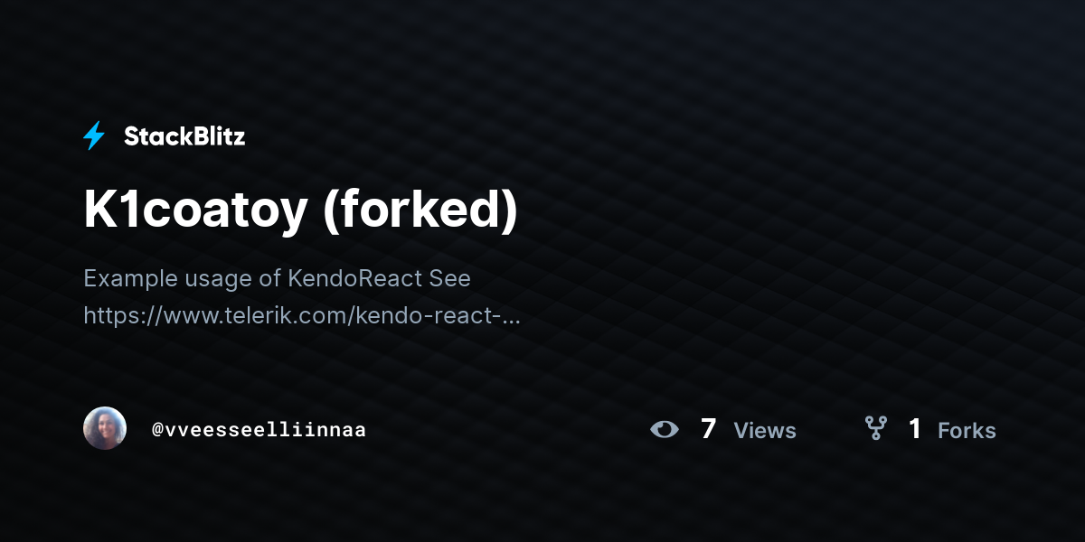 K1coatoy (forked) - StackBlitz