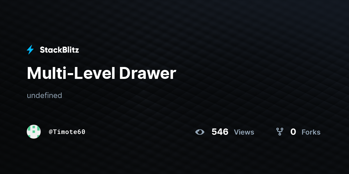 Multi-Level Drawer - StackBlitz