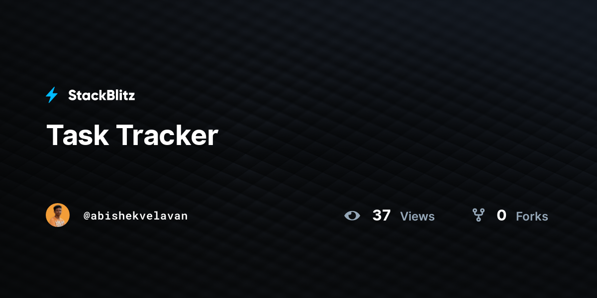 Task Tracker - StackBlitz