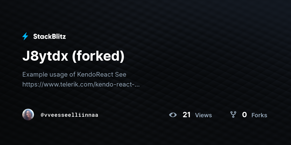 J8ytdx (forked) - StackBlitz