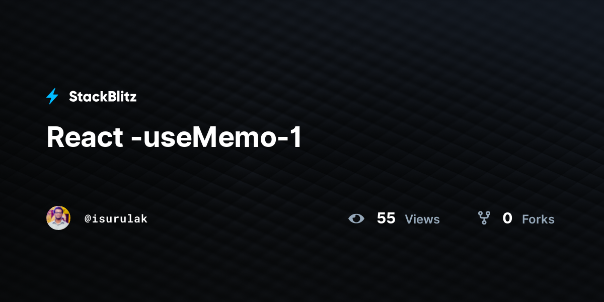 React -useMemo-1 - StackBlitz