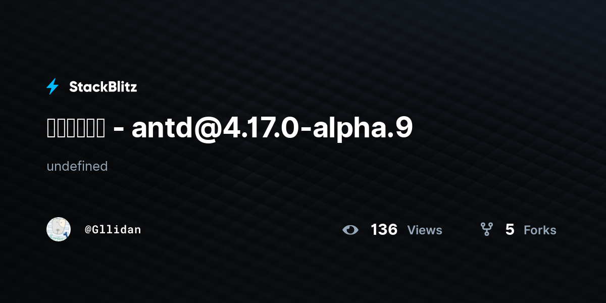 异步数据加载 - antd@4.17.0-alpha.9 - StackBlitz