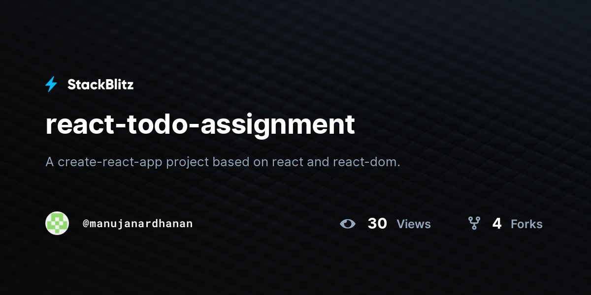 react-todo-assignment - StackBlitz