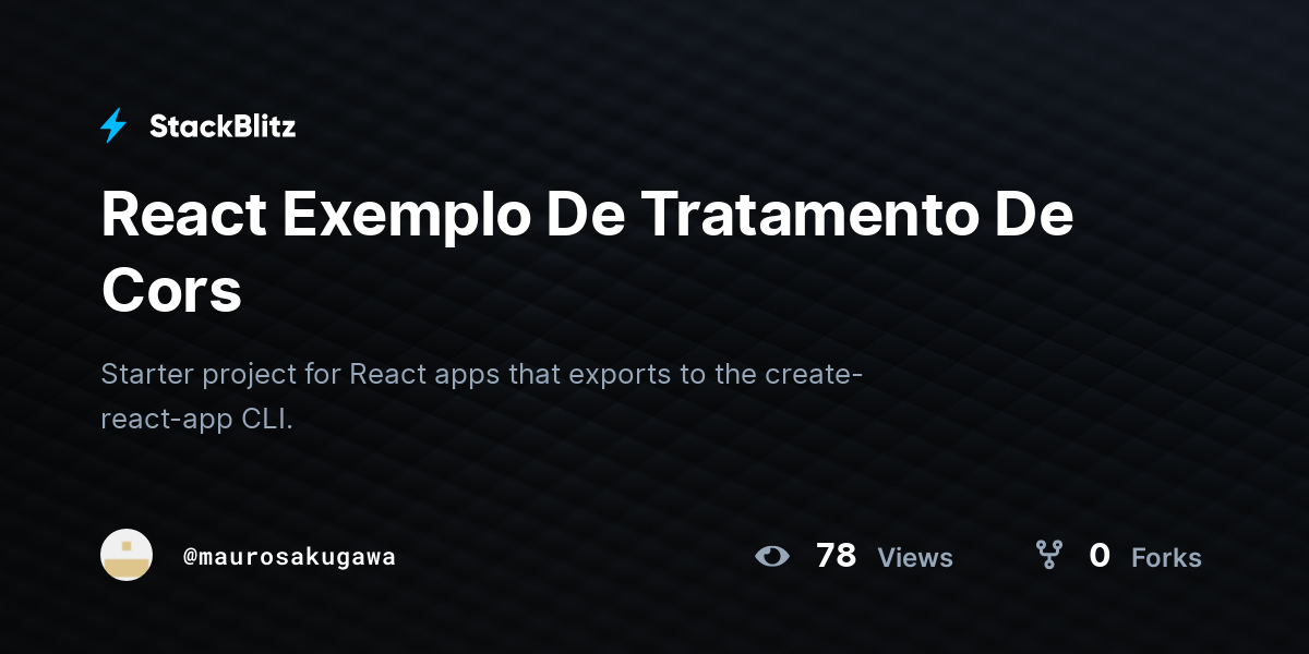 React Exemplo De Tratamento De Cors - StackBlitz React Exemplo De Tratamento De Cors - StackBlitz