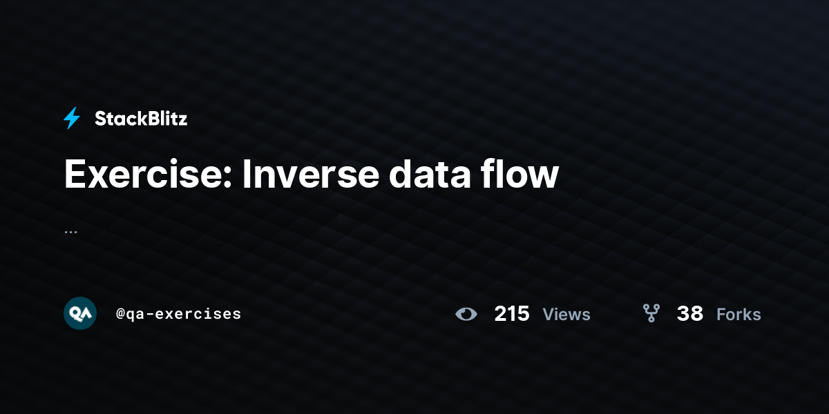 Exercise: Inverse data flow - StackBlitz