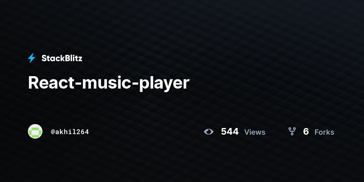 React-music-player - StackBlitz