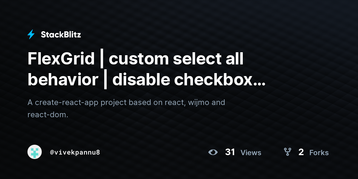 FlexGrid | custom select all behavior | disable checkbox when clicking check all - StackBlitz