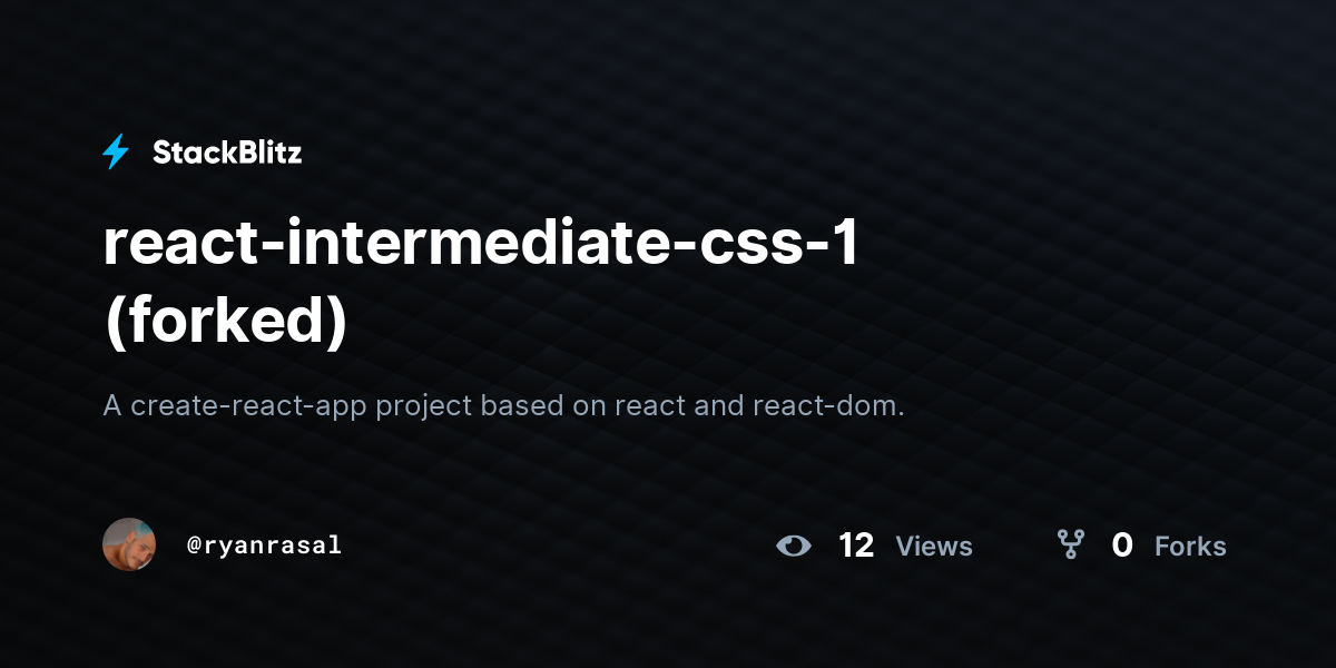 react-intermediate-css-1 (forked) - StackBlitz