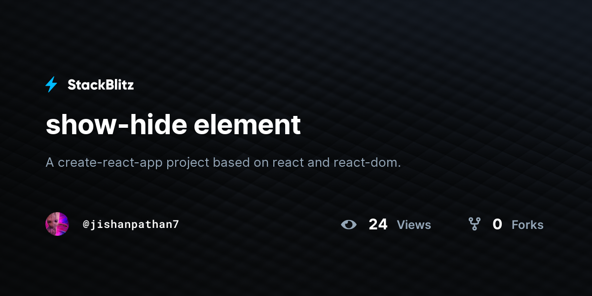 show-hide element - StackBlitz