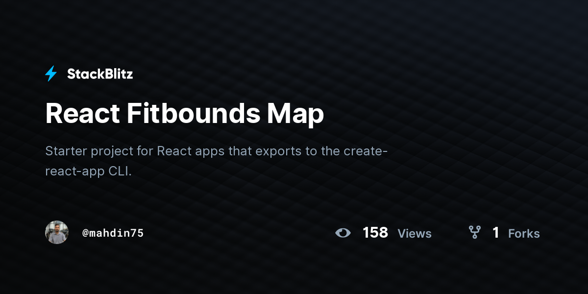 React Fitbounds Map - StackBlitz
