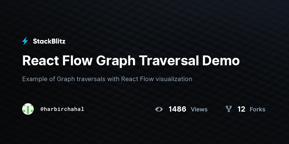 React Flow Graph Traversal Demo - StackBlitz