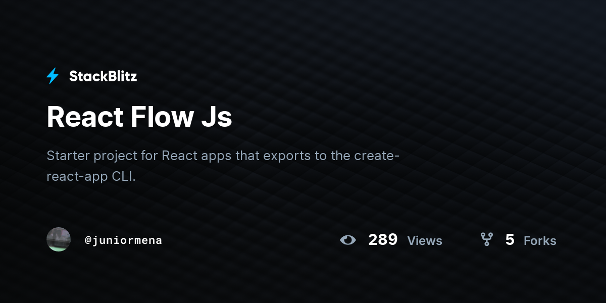 React Flow Js - StackBlitz