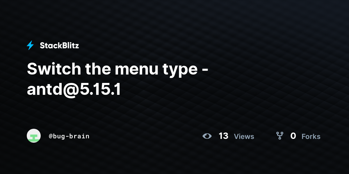 Switch the menu type - antd@5.15.1 - StackBlitz