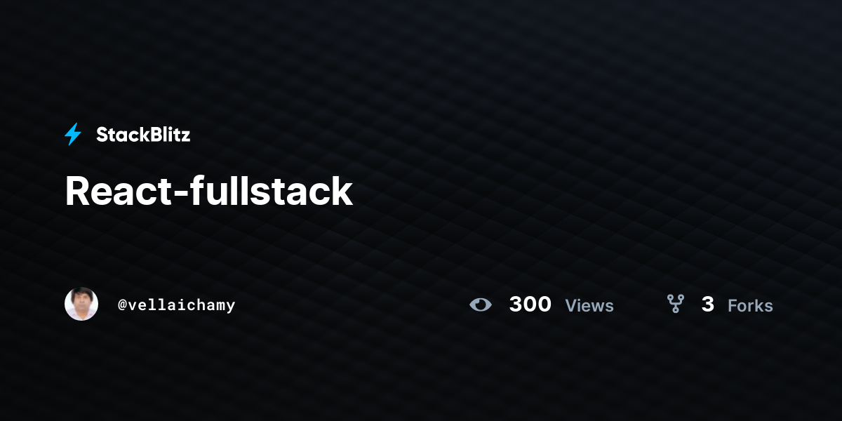 React-fullstack - StackBlitz