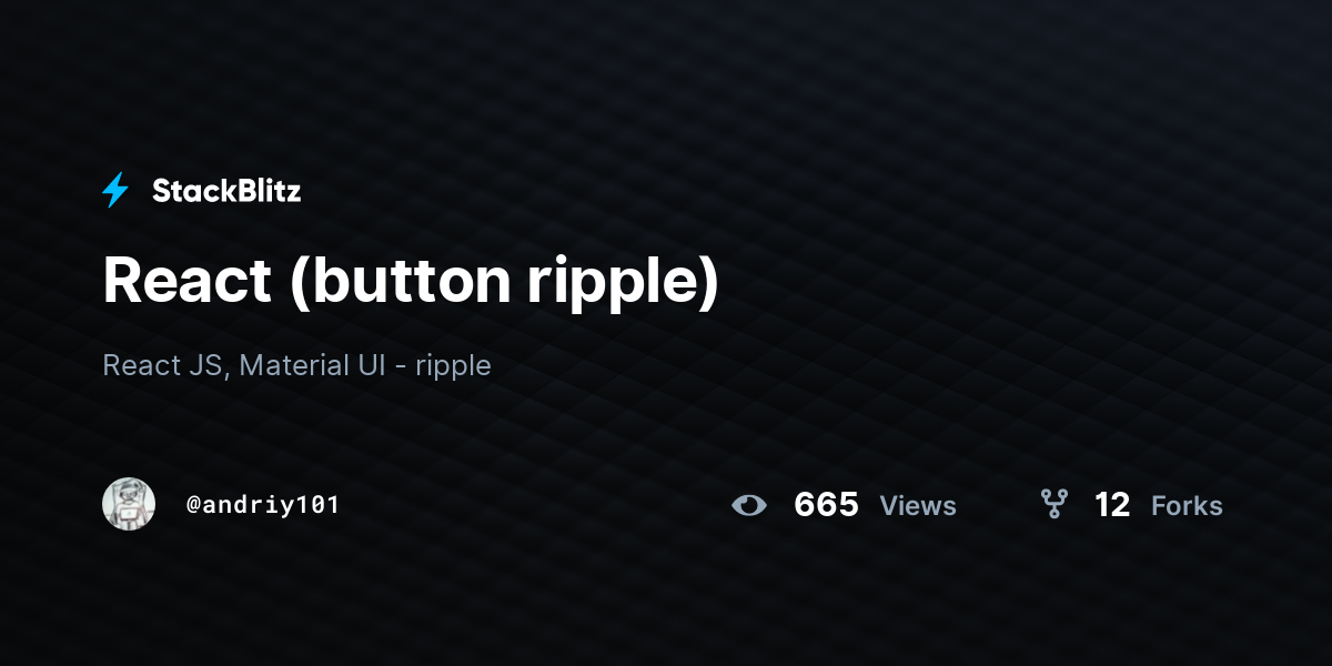 React Button Ripple Stackblitz