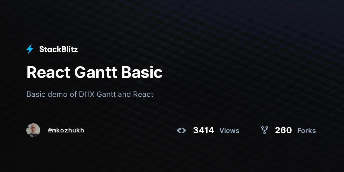 React Gantt Basic - StackBlitz