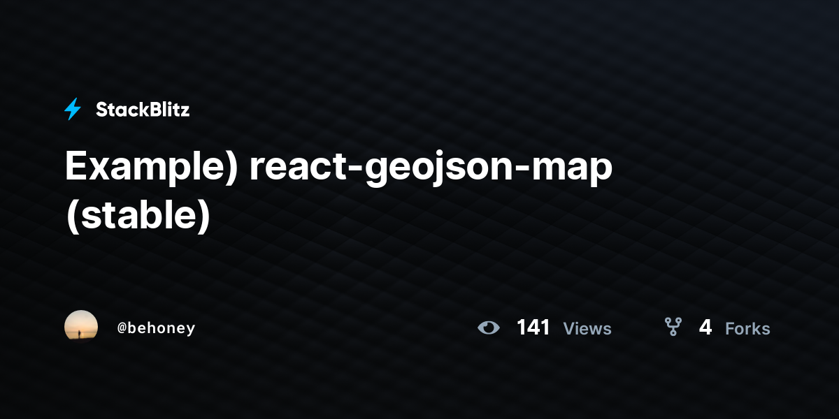 Example) react-geojson-map (stable) - StackBlitz
