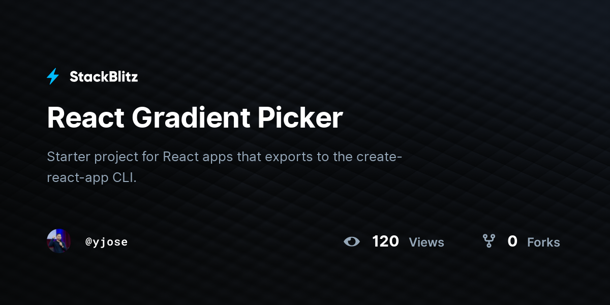 React Gradient Picker - StackBlitz