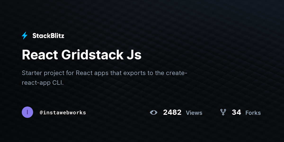 React Gridstack Js - StackBlitz