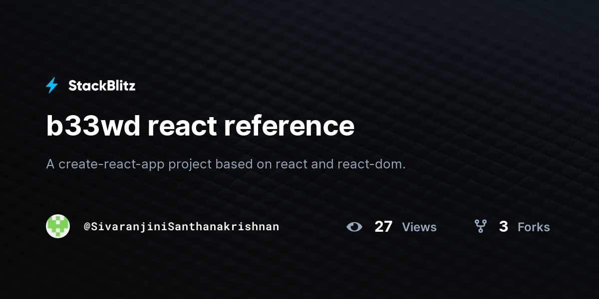 b33wd react reference - StackBlitz