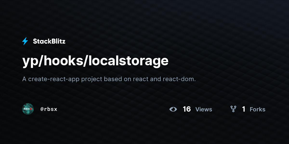 yp/hooks/localstorage - StackBlitz yp/hooks/localstorage - StackBlitz