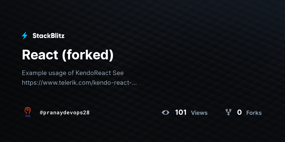 React (forked) - StackBlitz