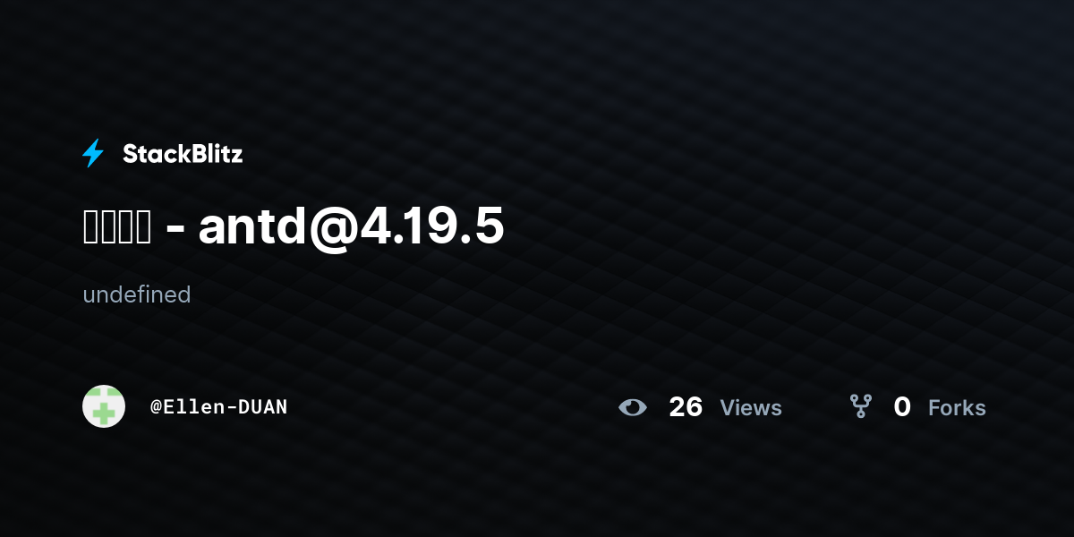 基本用法 - antd@4.19.5 - StackBlitz