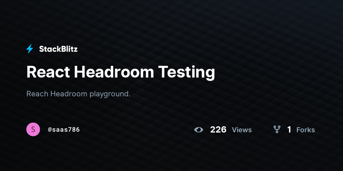 React Headroom Testing - StackBlitz React Headroom Testing - StackBlitz