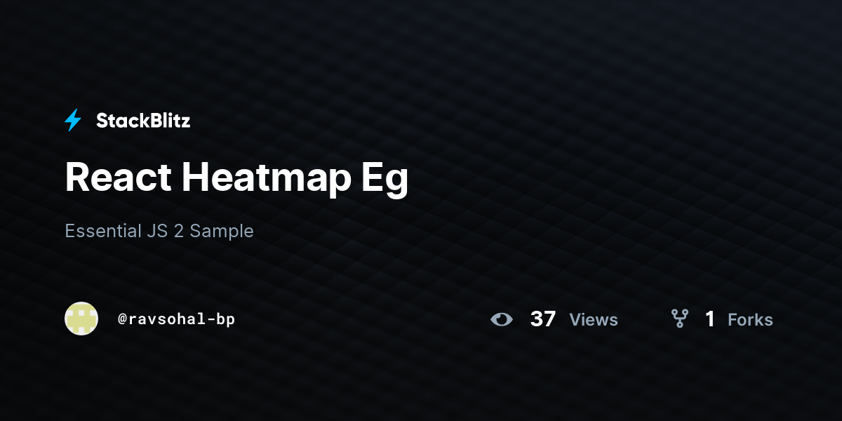 React Heatmap Eg Stackblitz