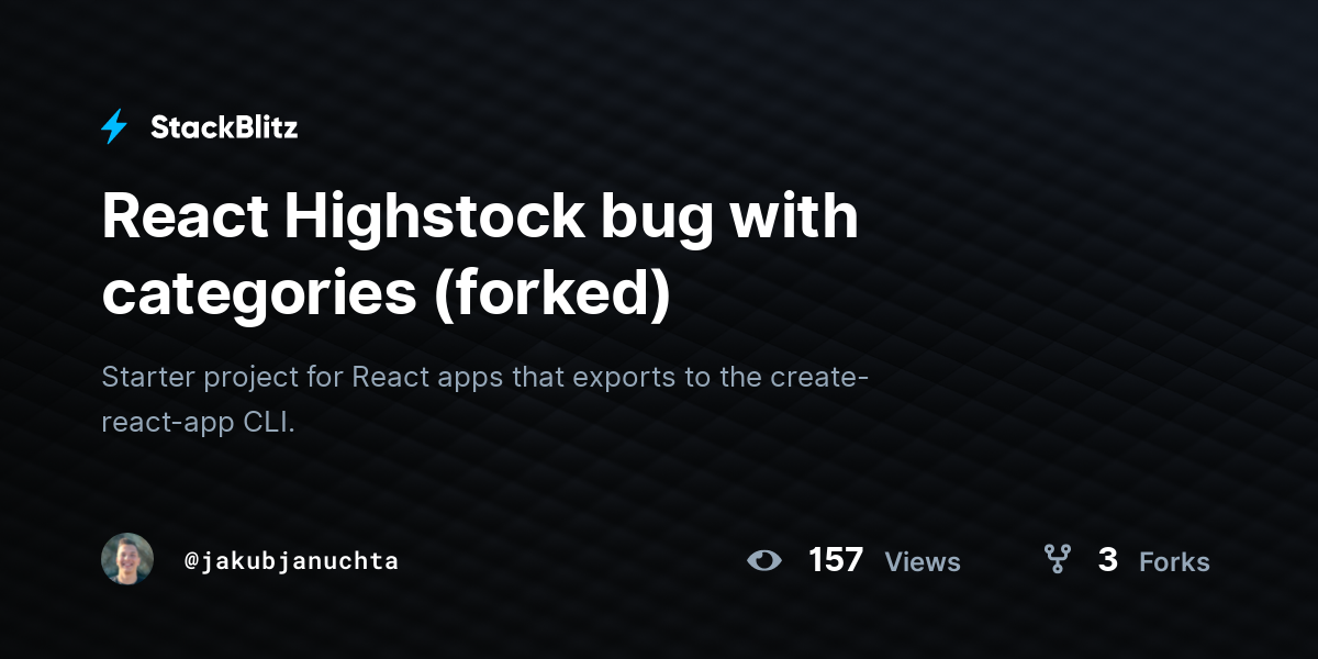 React Highstock bug with categories (forked) - StackBlitz React Highstock bug with categories (forked) - StackBlitz