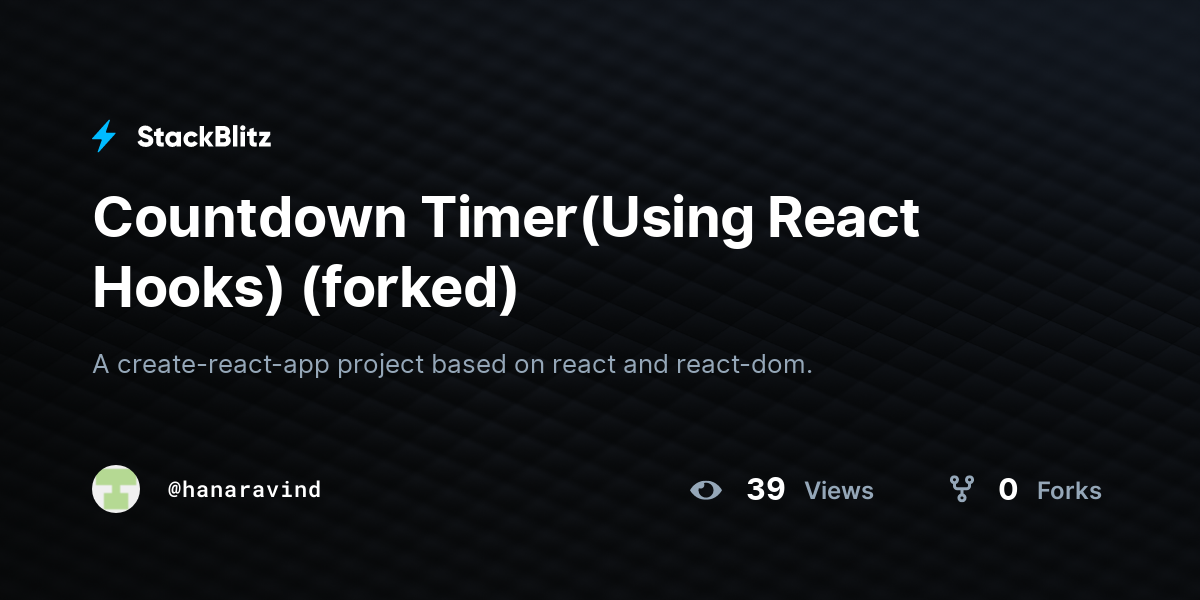 Build A Countdown Timer Using React And React Hooks Usestate Hot Sex