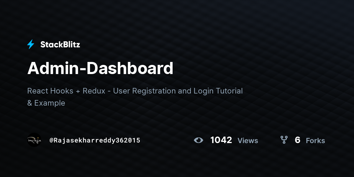 Admin-Dashboard - StackBlitz
